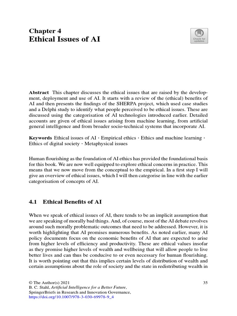 Ethical Issues of AI | PDF | Artificial Intelligence | Intelligence (AI ...