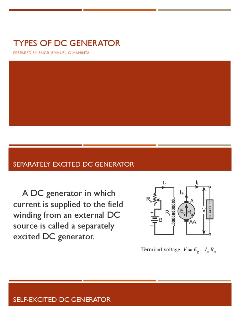 Types of DC Generator | PDF | Electric Generator | Direct Current