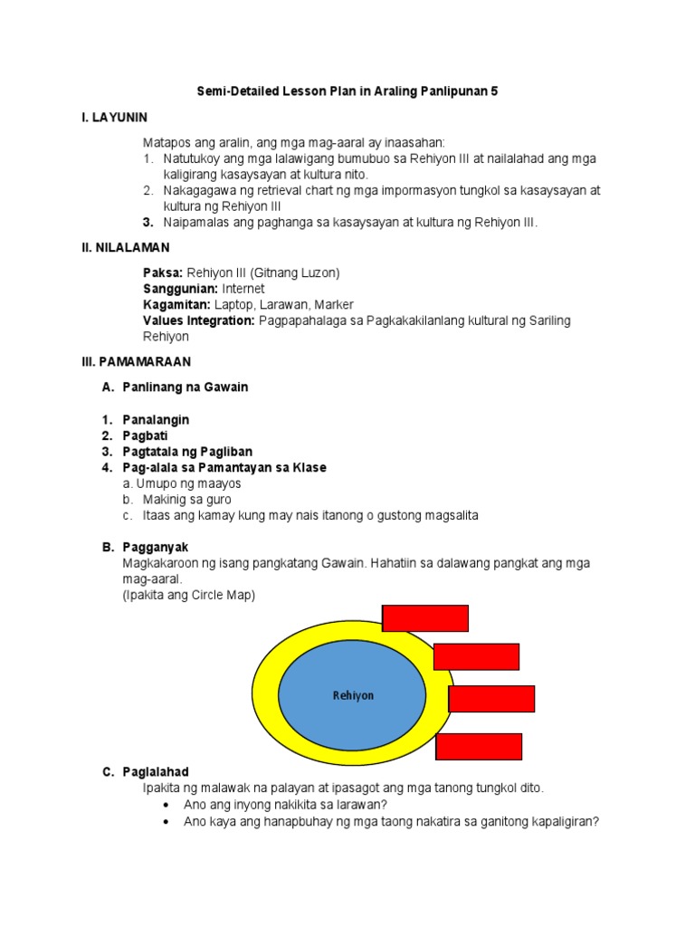 Semi-Detailed Lesson Plan in Ap6 | PDF