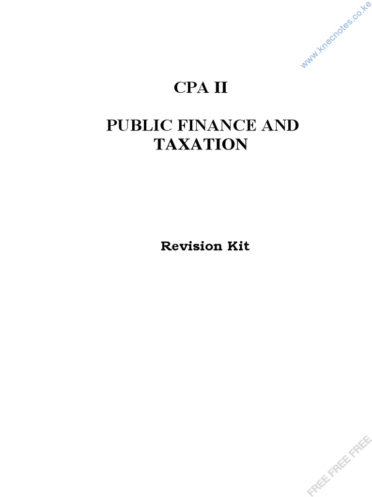 Public Finance AndTaxation R.kit | PDF | Taxes | Tax Deduction
