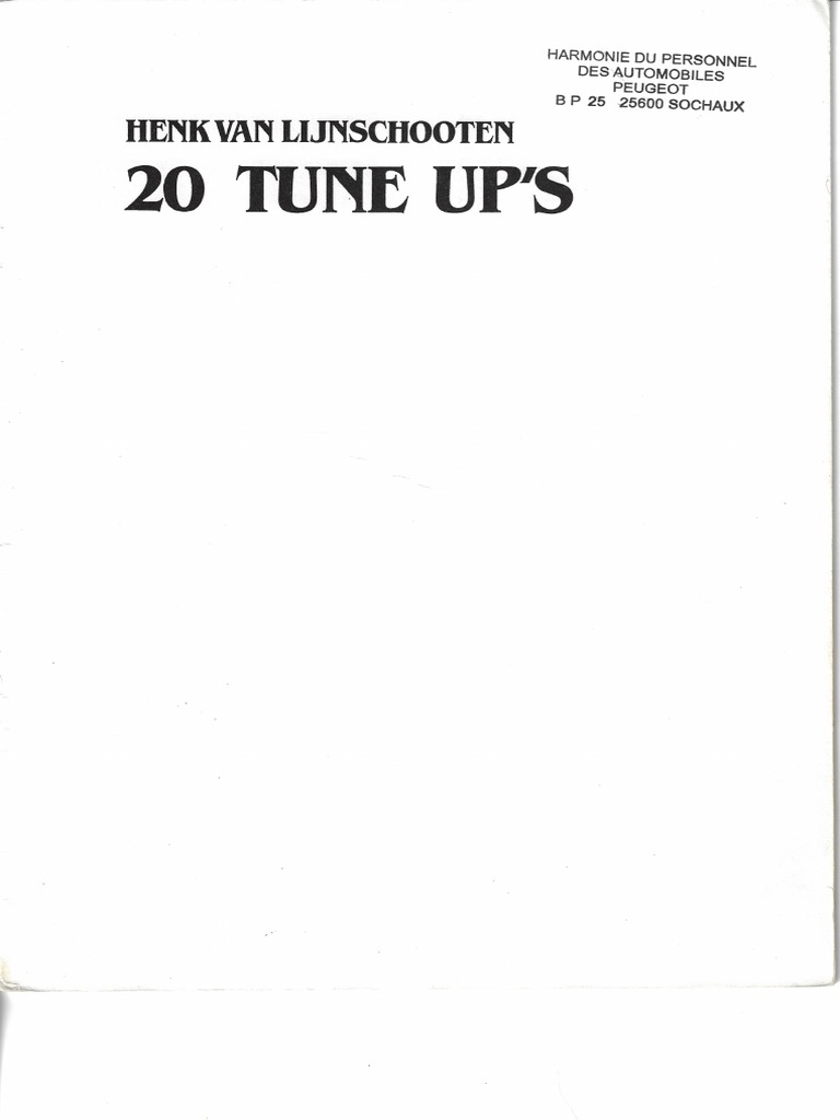 20 Tune Up (Score) | PDF