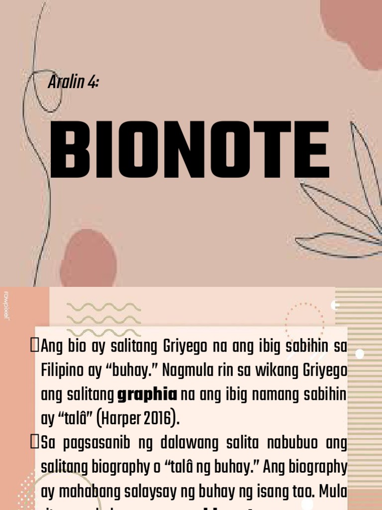 4 Bionote | PDF