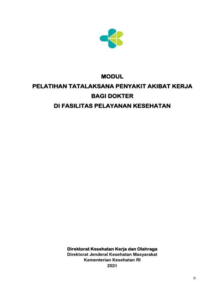 Modul Pelatihan Penyakit Akibat Kerja 2021 Okt | PDF