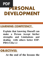 Personal Development Lesson Plan (Knowing Oneself) | PDF | Self Concept ...