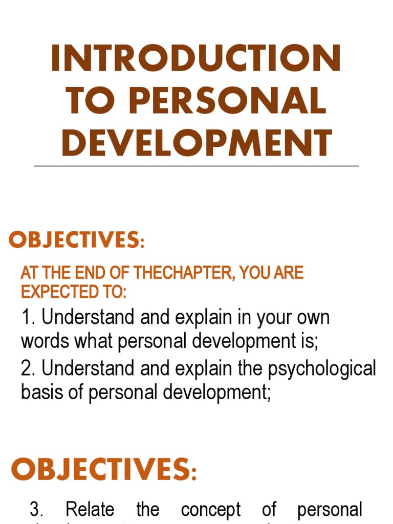PERSONAL DEVELOPMENT (What Is Personal Development?) | PDF ...