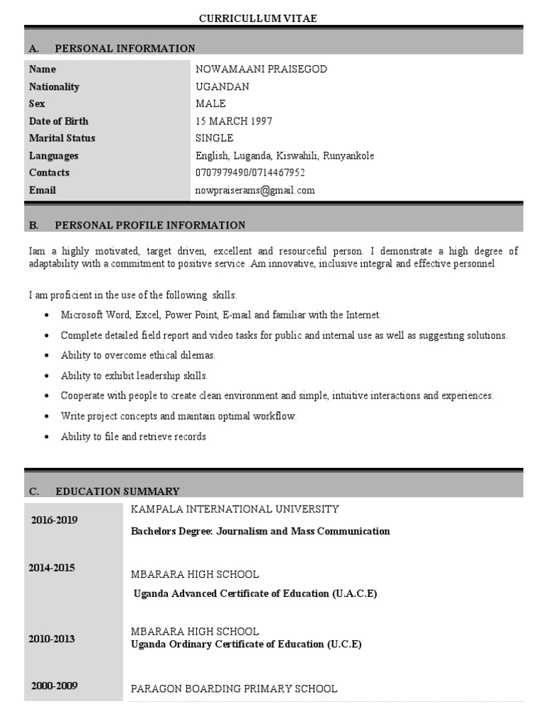 Praise CV | PDF | Leadership | Cognition