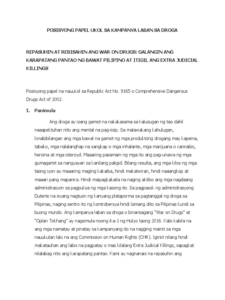 Posisyong Papel | PDF