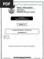 Grade 12 Physics Exam Guidelines 2025 | PDF | Force | Physics