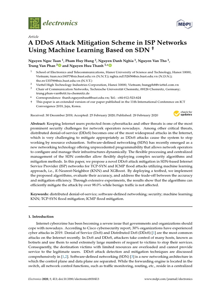 Leveraging Machine Learning Approach To Setup Software-Defined Network ... Leveraging Machine Learning Approach To Setup Software-Defined Network ...