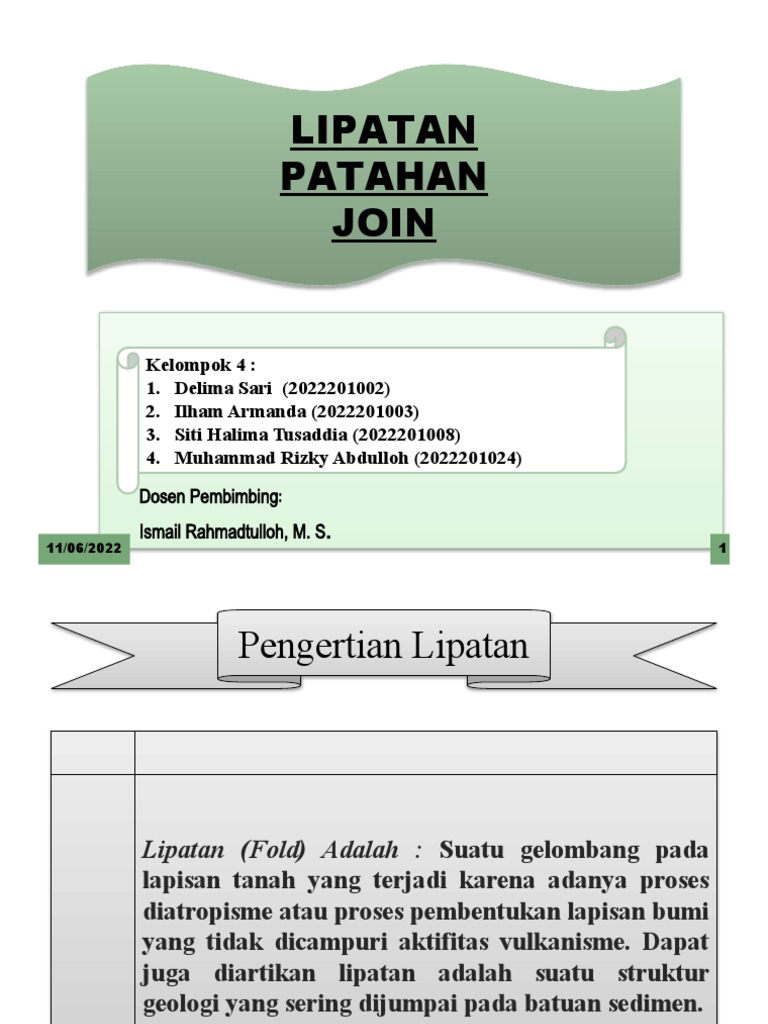 Lipatan dan Patahan Geologi: Penjelasan dan Jenis | PDF