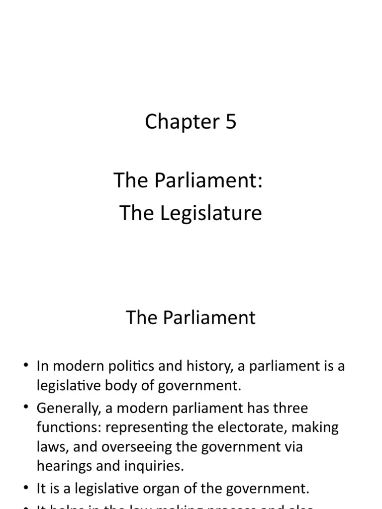 Chapter 5 The Parliament | PDF | Parliamentary System | World Politics