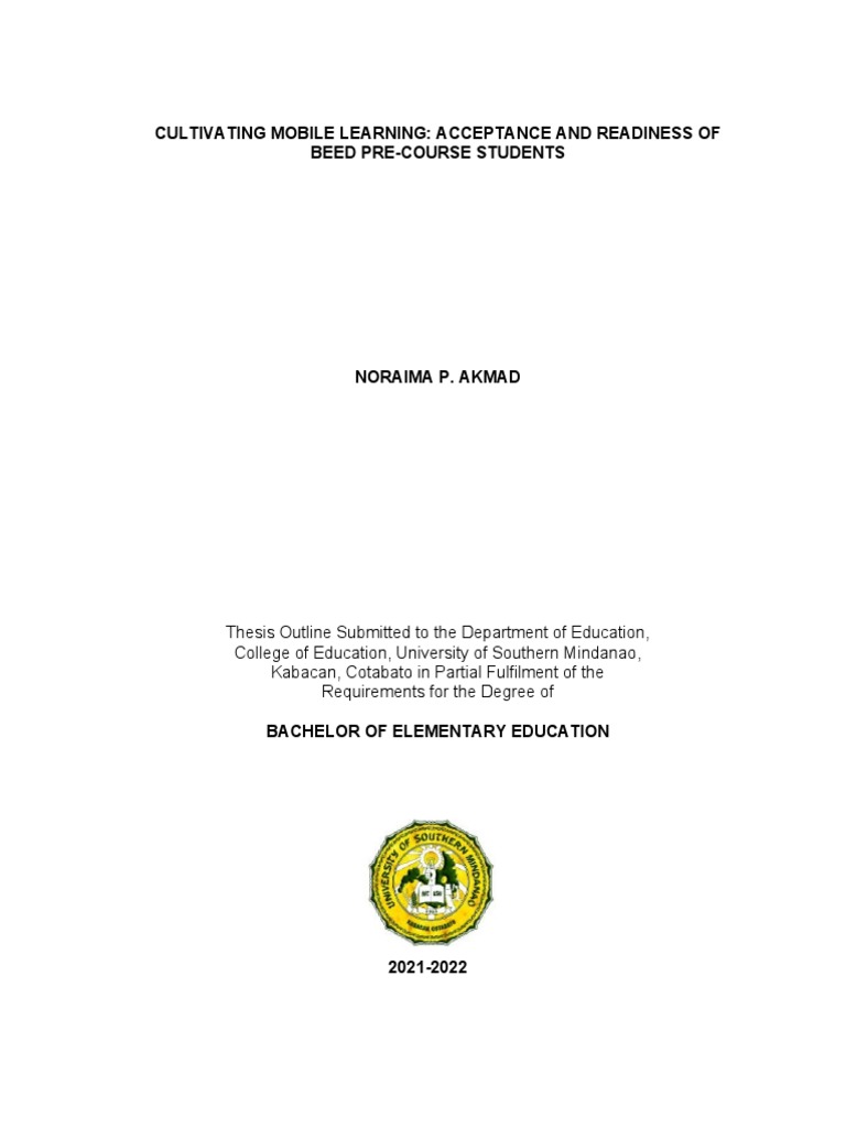 Akmad N. Thesis Outline Final | PDF | Thesis