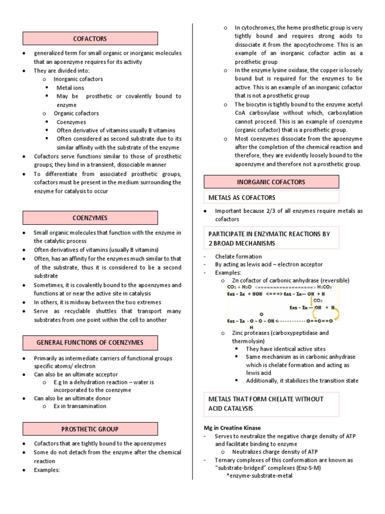 Coenzyme Cofactor | PDF | Cofactor (Biochemistry) | Nicotinamide ...