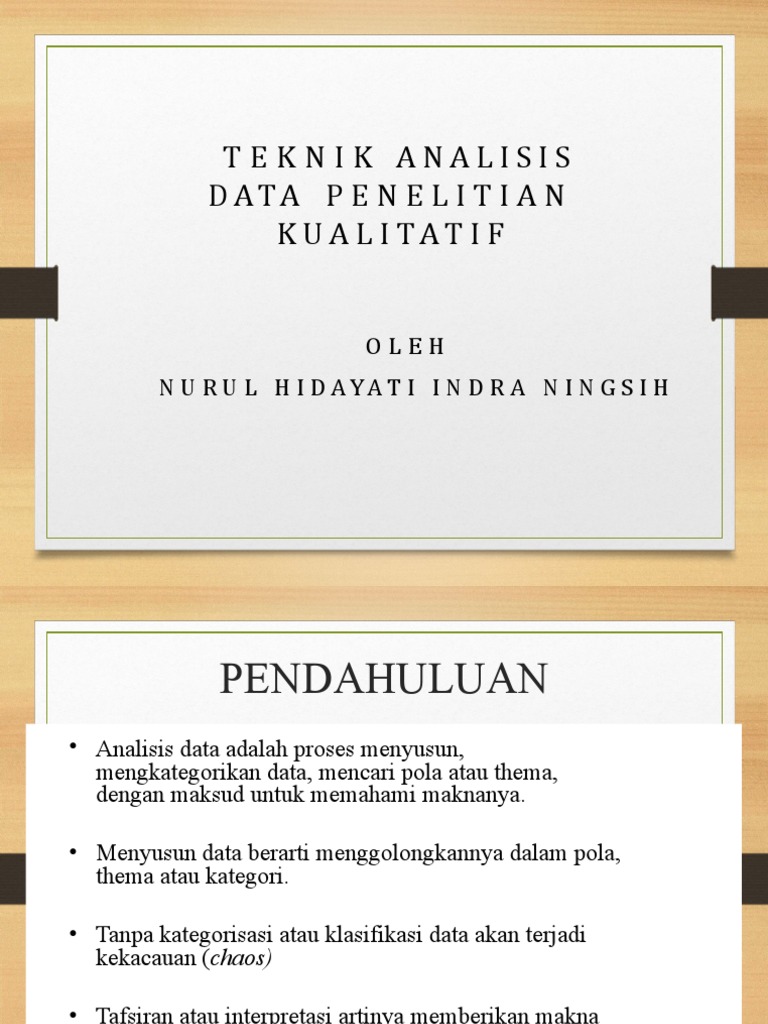 Teknik - Analisis Data Penelitian Kualitatif | PDF