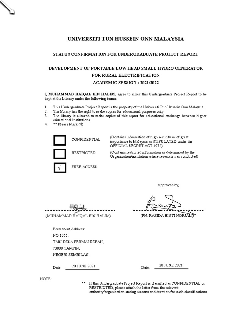 BNE - Muhammad Haiqal Bin Halim - Report | PDF | Hydroelectricity ...