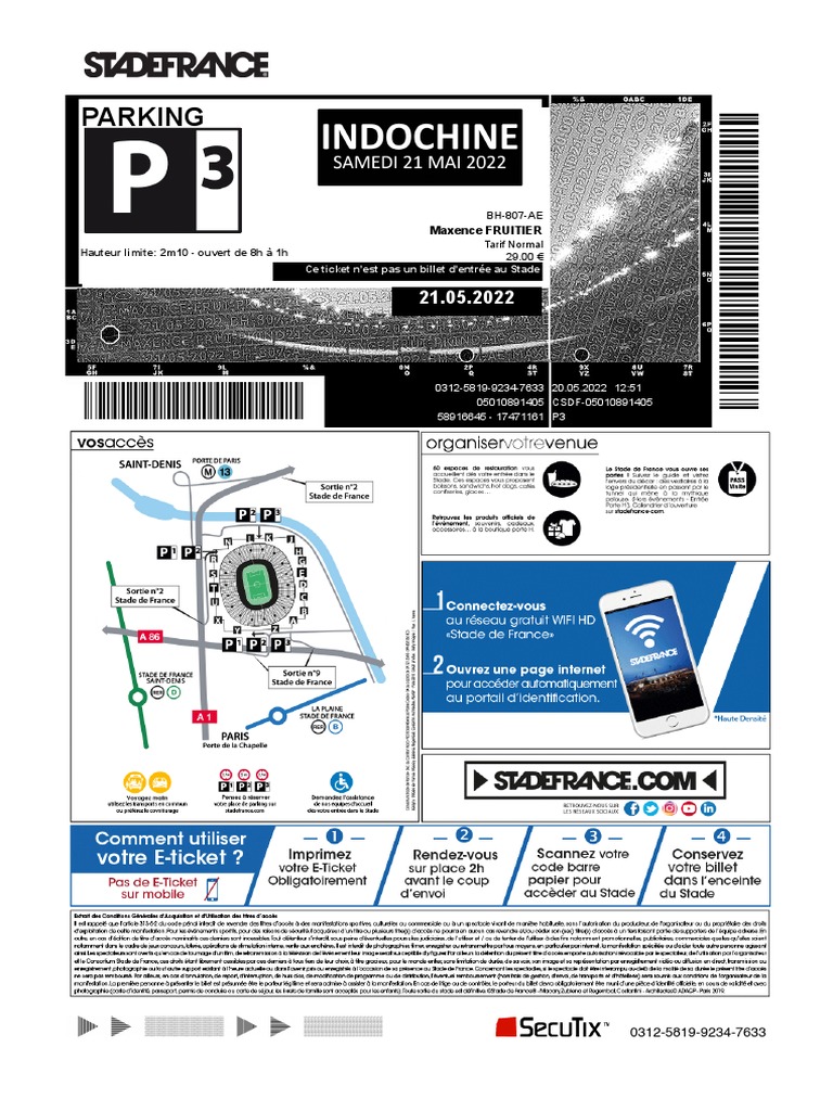 Stade de France Billet Parking | PDF