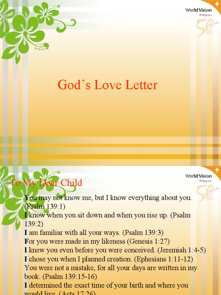 Gods Love Letter - 2nd Day Devotion | PDF | Love | God