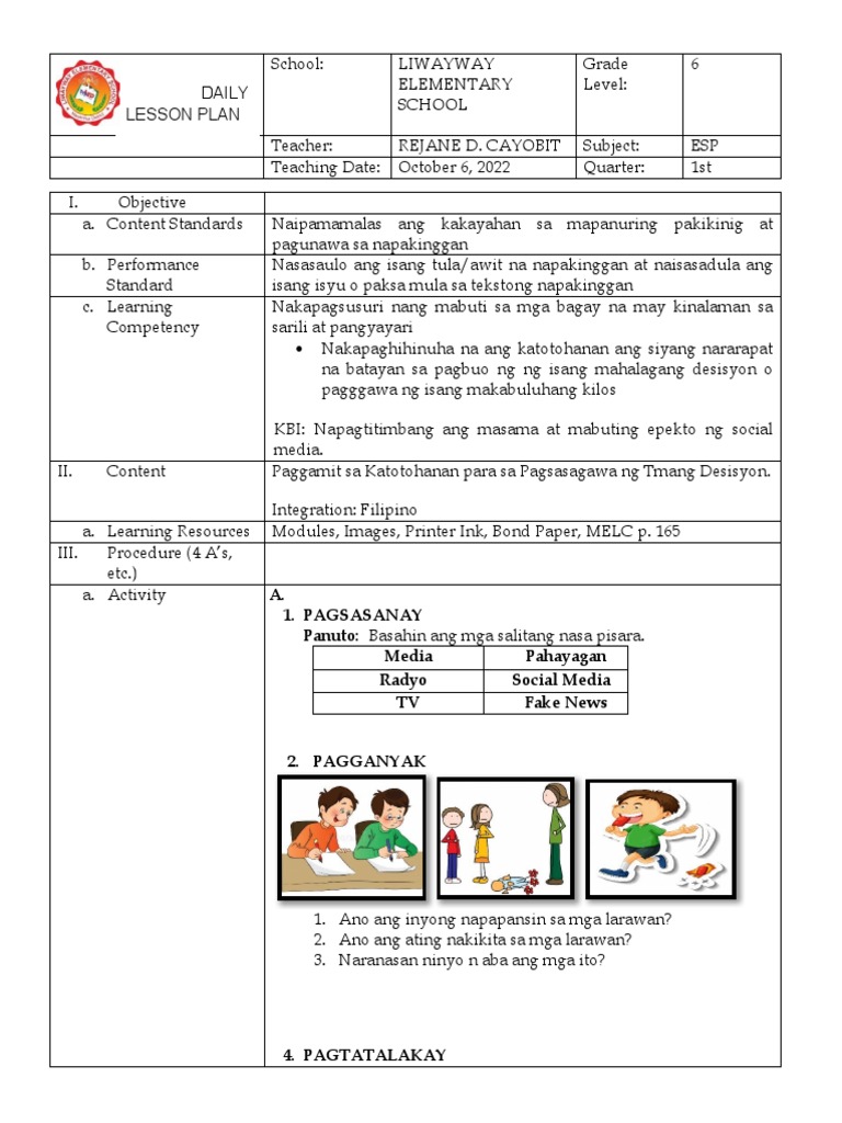 LP ESP Grade 6 - Week 4 - Module 3 | PDF