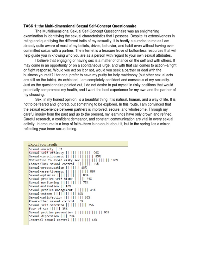 The Multidimensional Sexual Self-Concept Questionnaire | PDF | Self Concept | Psychology