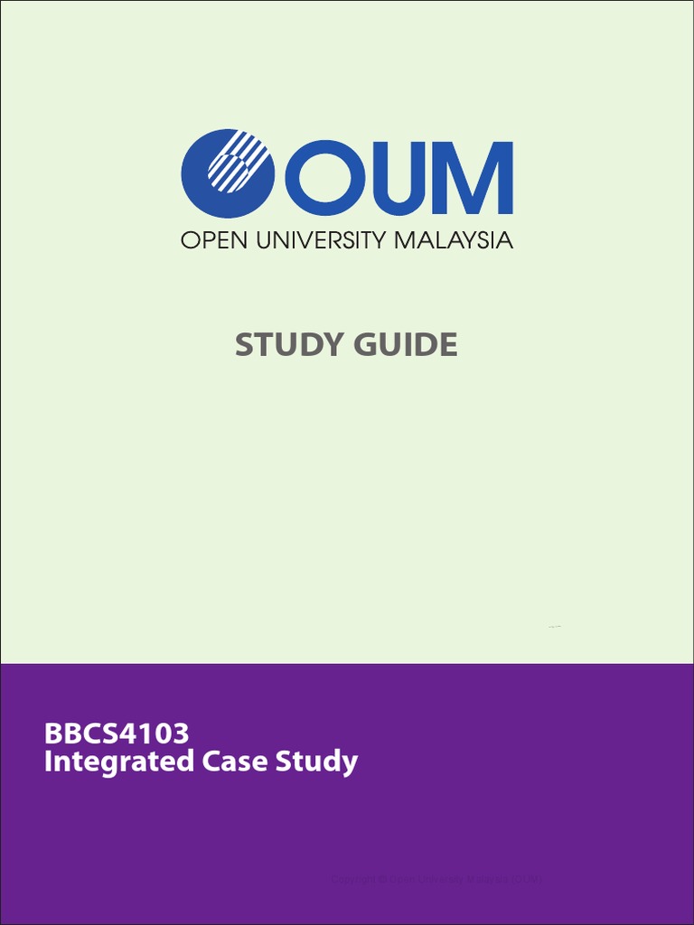 BBCS4103 Integrated Case Study (SG) | PDF | Learning | Revenue