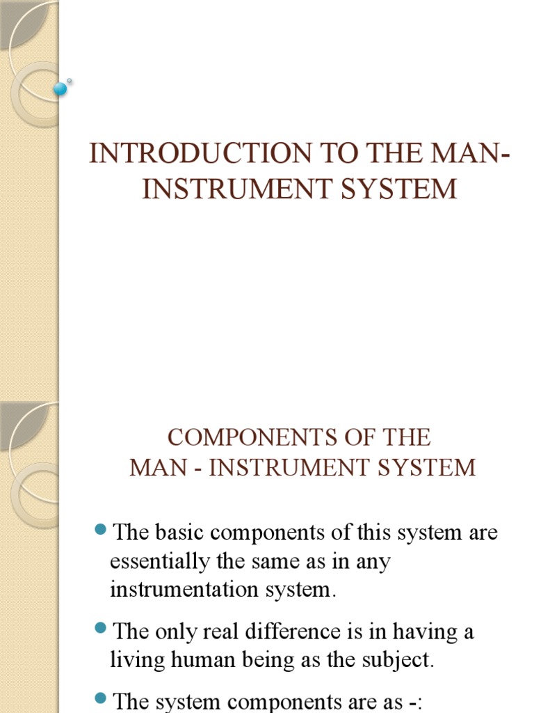 1introduction To The Man Instrument System | PDF | Heart | Instrumentation