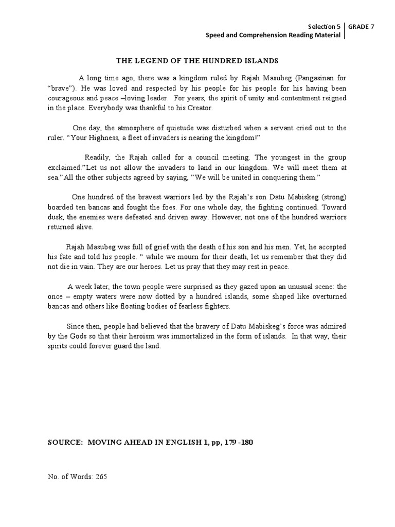 Legend of the Hundred Islands | PDF | History