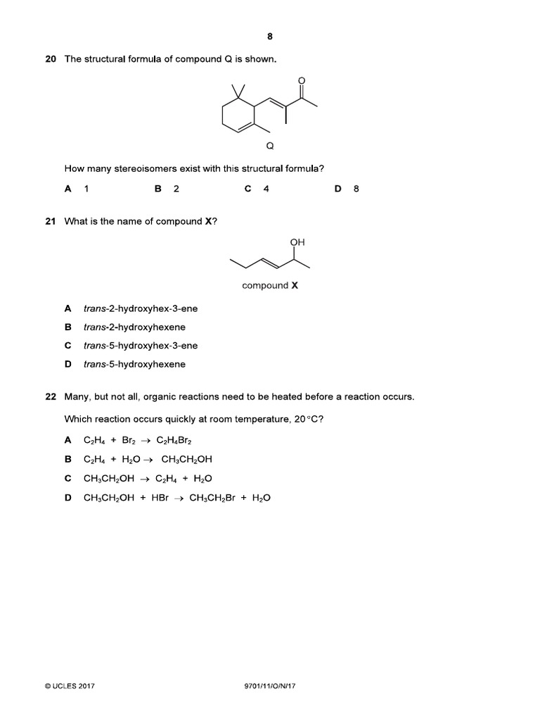 Organic MCQ 5a On-17-11 | PDF