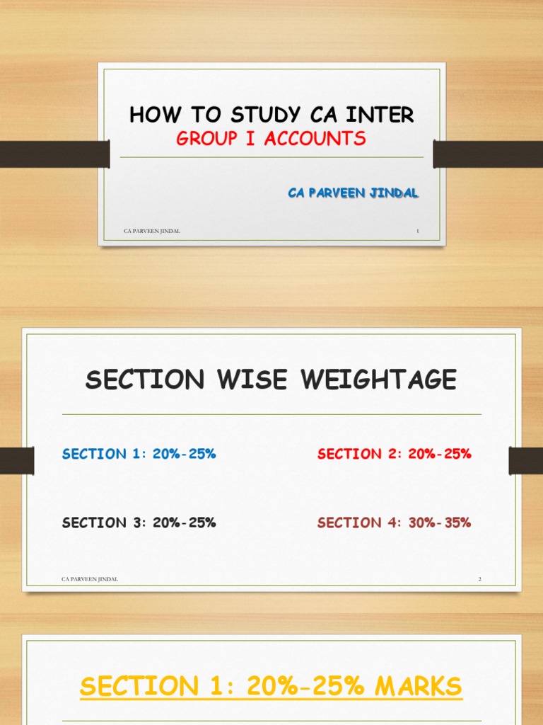 CA Inter Group I Accounts Study Guide | PDF