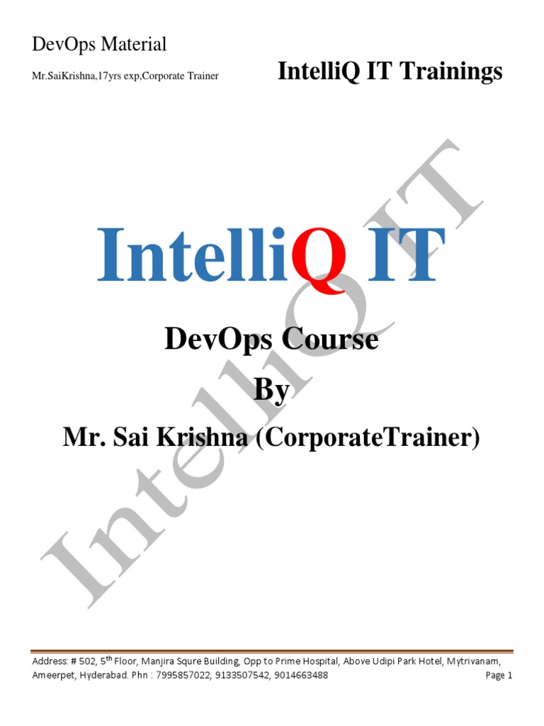 Intelliq Devops Soft | PDF | Version Control | Software Repository