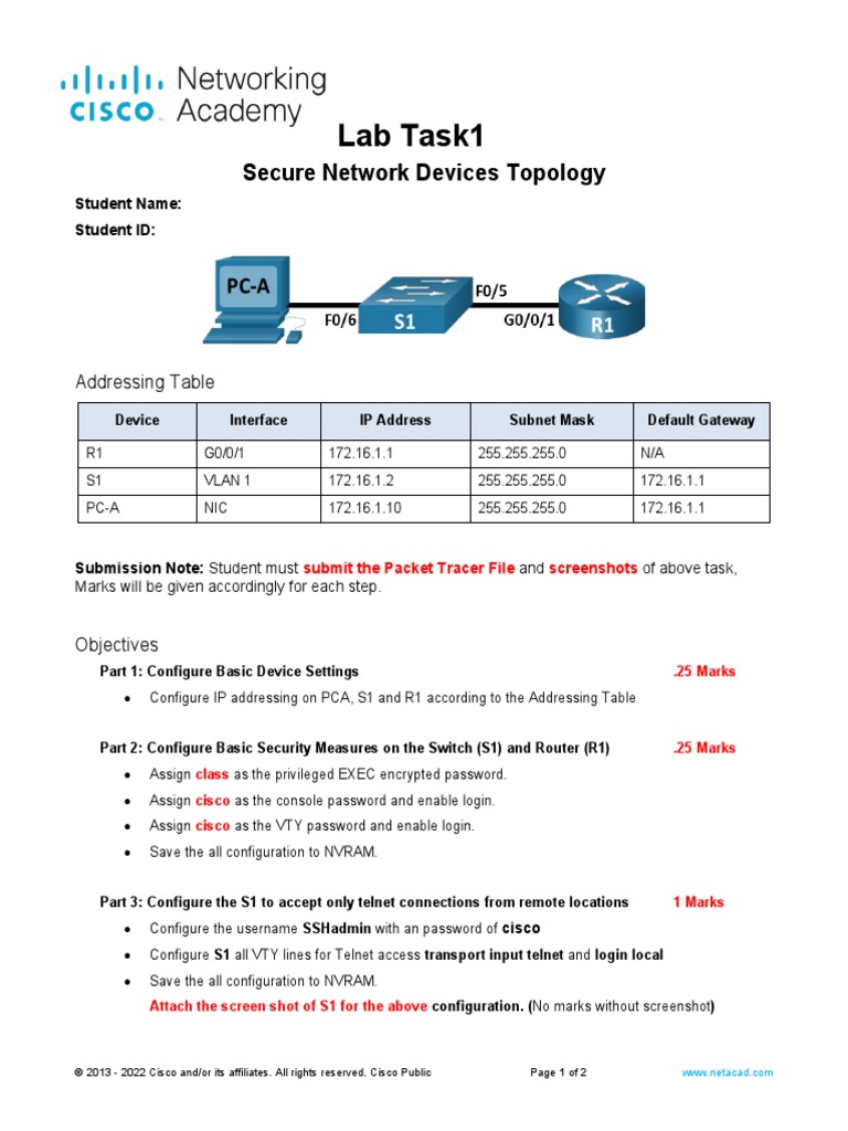 Lab Task1 | Descargar gratis PDF | Router (Computing) | Computer Network