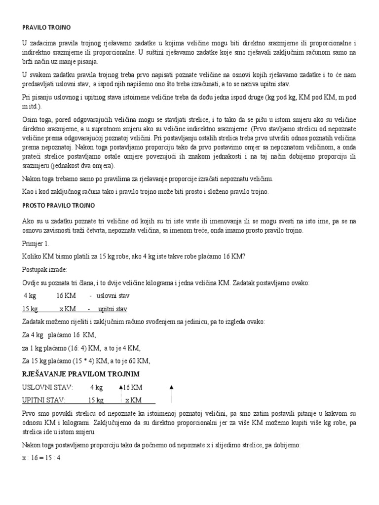 Pravilo Trojno | PDF