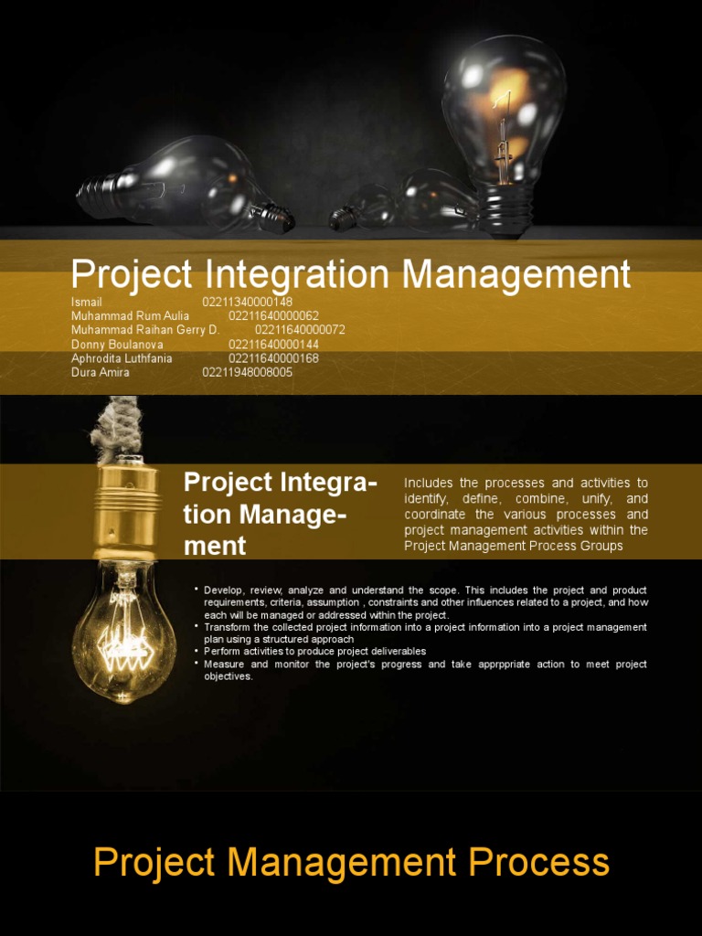 Kelompok 1 (Project Integration Management) | PDF | Project Management ...