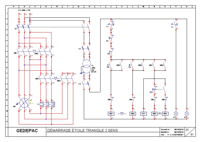 Démarrage Étoile-Triangle 2 Sens | PDF