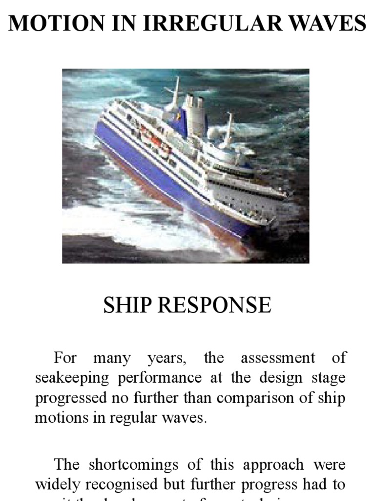 4 - Ship Motion in Irregular Wave | PDF | Spectral Density | Damping