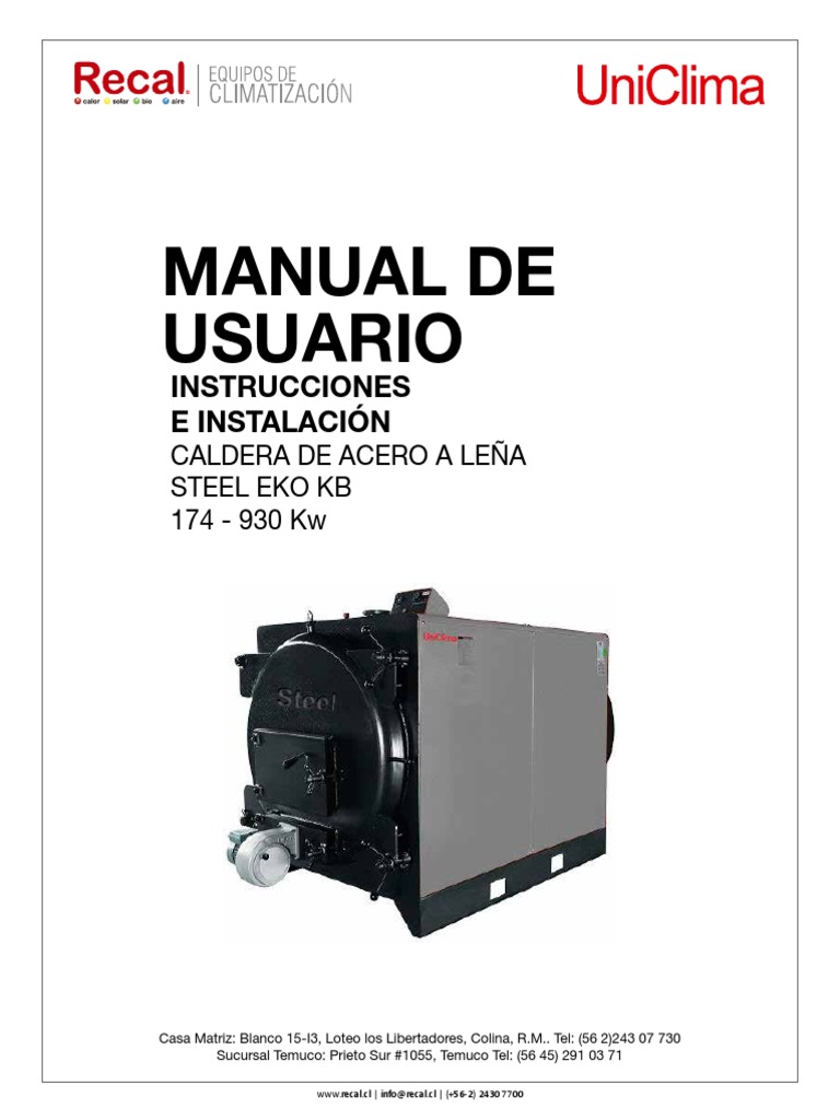 Recal. Manual Steel Eko KB | PDF | Cocina, comidas y vino | Tecnología