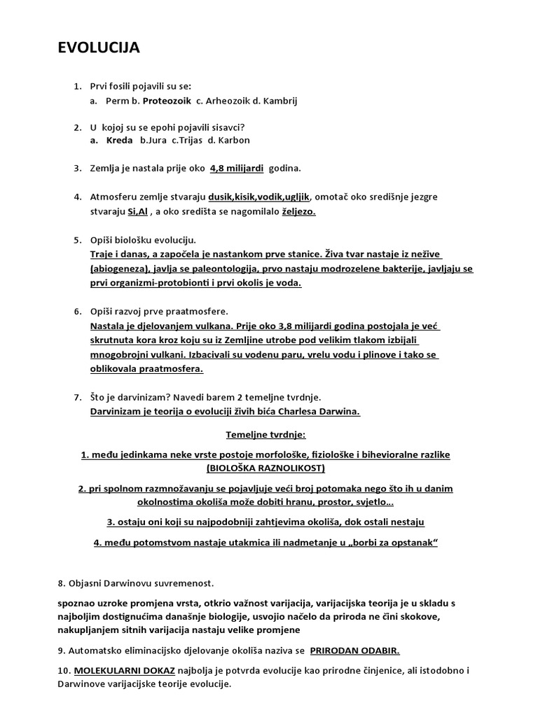 EVOLUCIJA | PDF