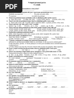 Slovesá - Tematický Test | PDF