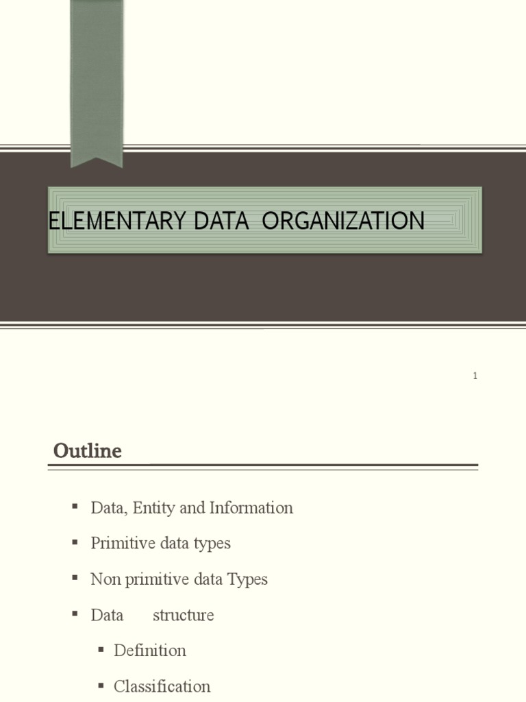 Elementary Data Organisation Pdf Data Type Data Structure