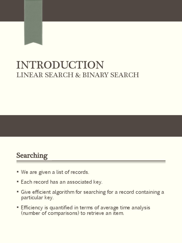 Linear Search and Binary Search | PDF | Time Complexity | Computer Science