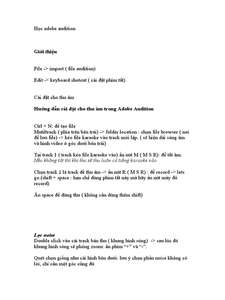 Học Adobe Audition | PDF