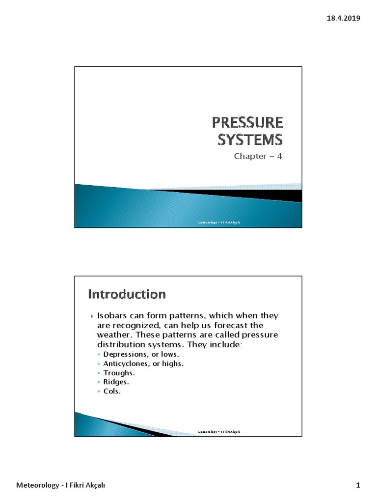 Chapter 4 PRESSURE SYSTEMS | PDF | Atmospheric Circulation | Trough ...