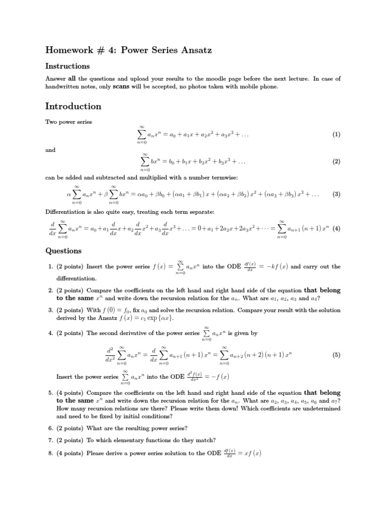 Homework Assignment 03 | PDF | Ordinary Differential Equation | Calculus