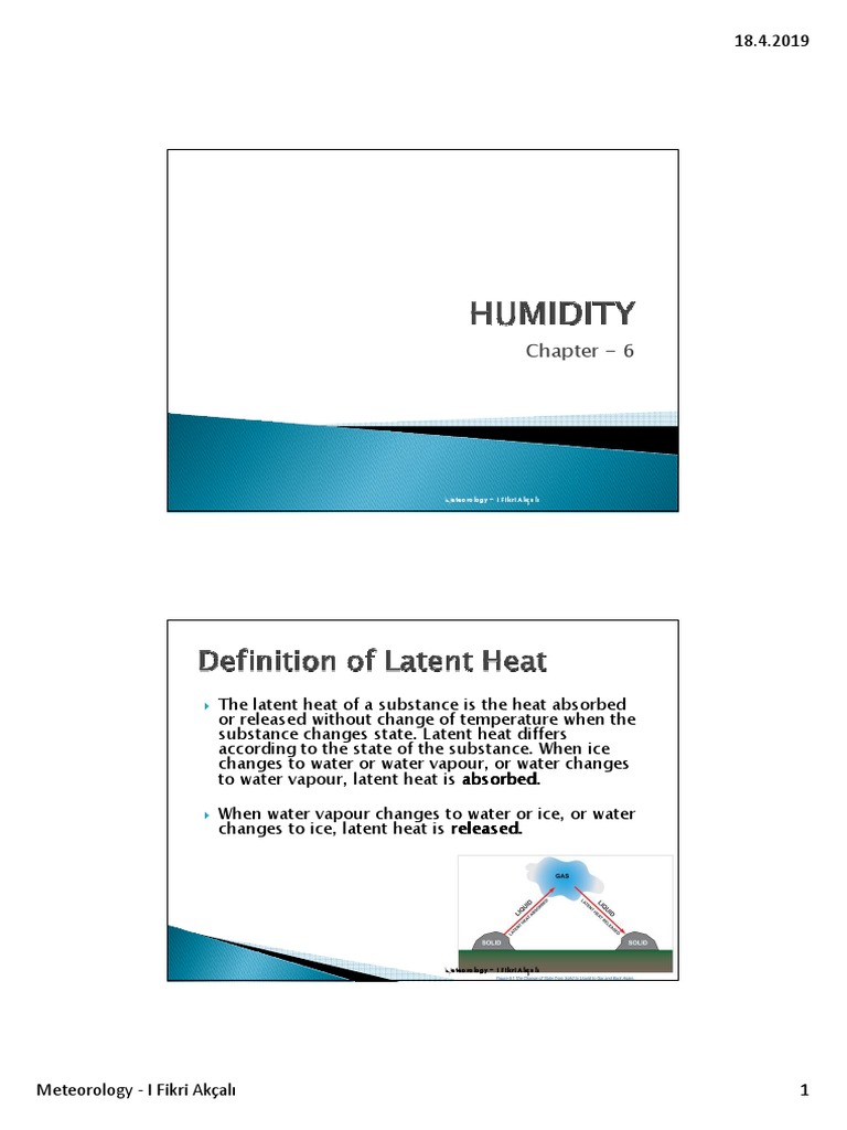 Chapter 6 Humidity | Download Free PDF | Humidity | Water Vapor