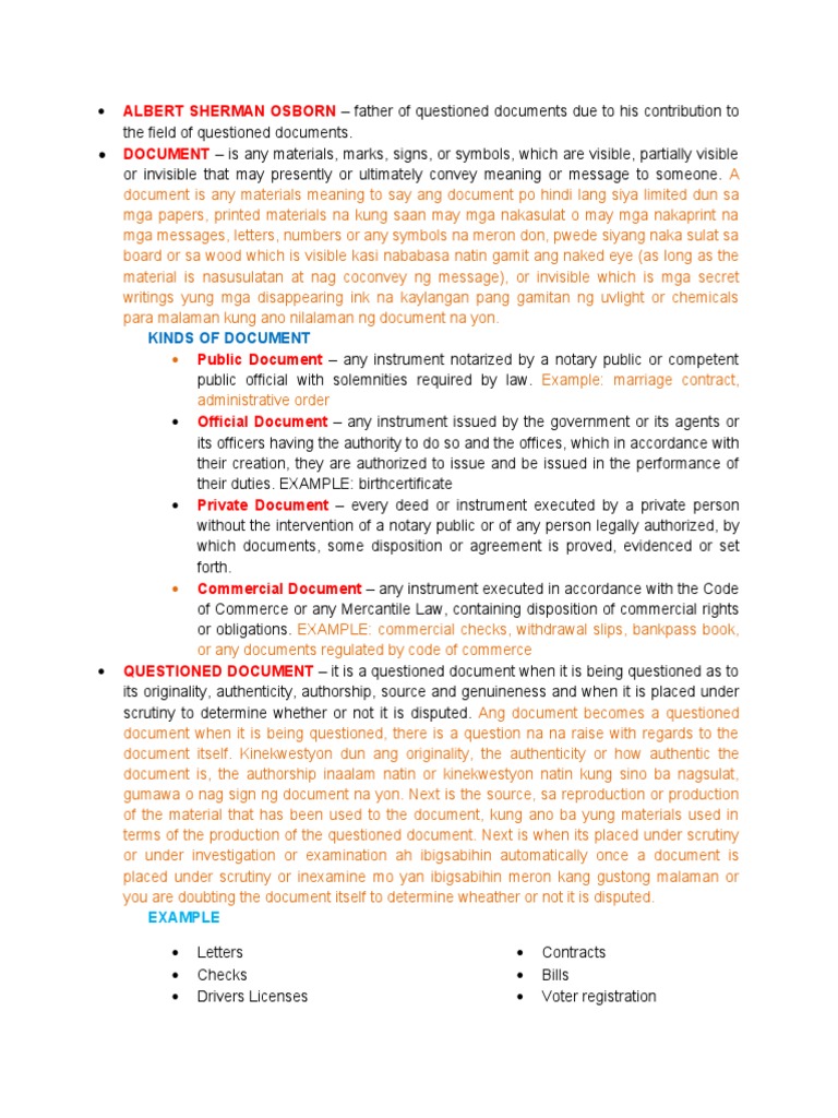 ALBERT SHERMAN OSBORN | PDF