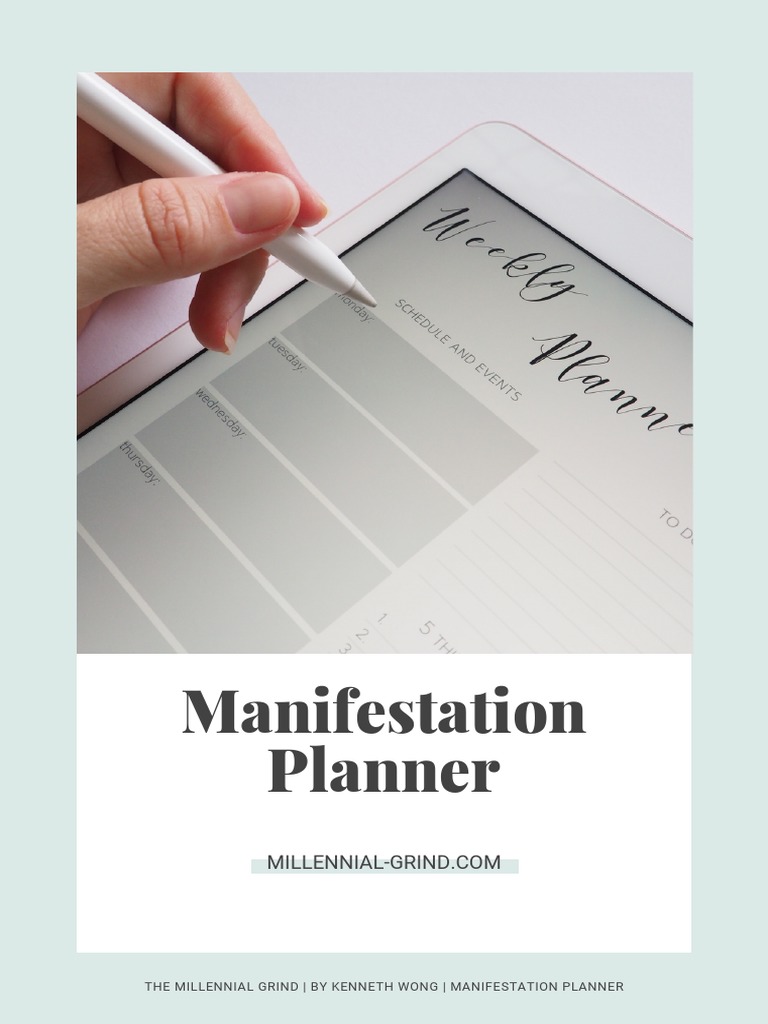 Manifestation Planner The Millennial Grind by Kenneth Wong 1 | PDF ...