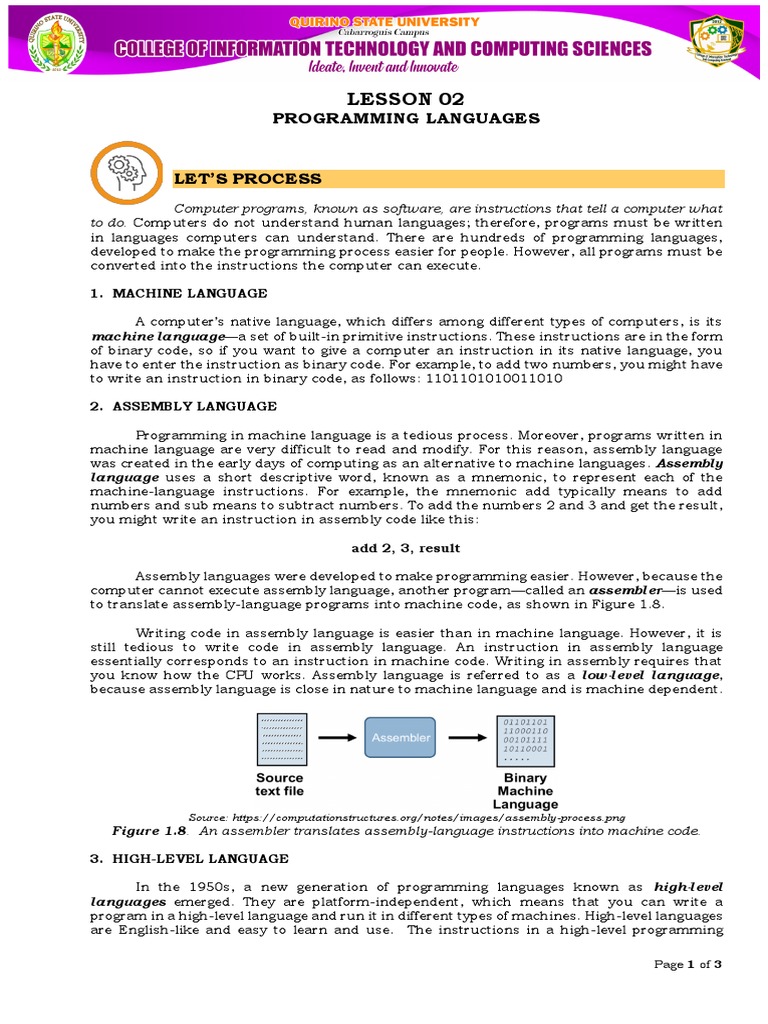 01 Lesson 2 | PDF | Assembly Language | Programming