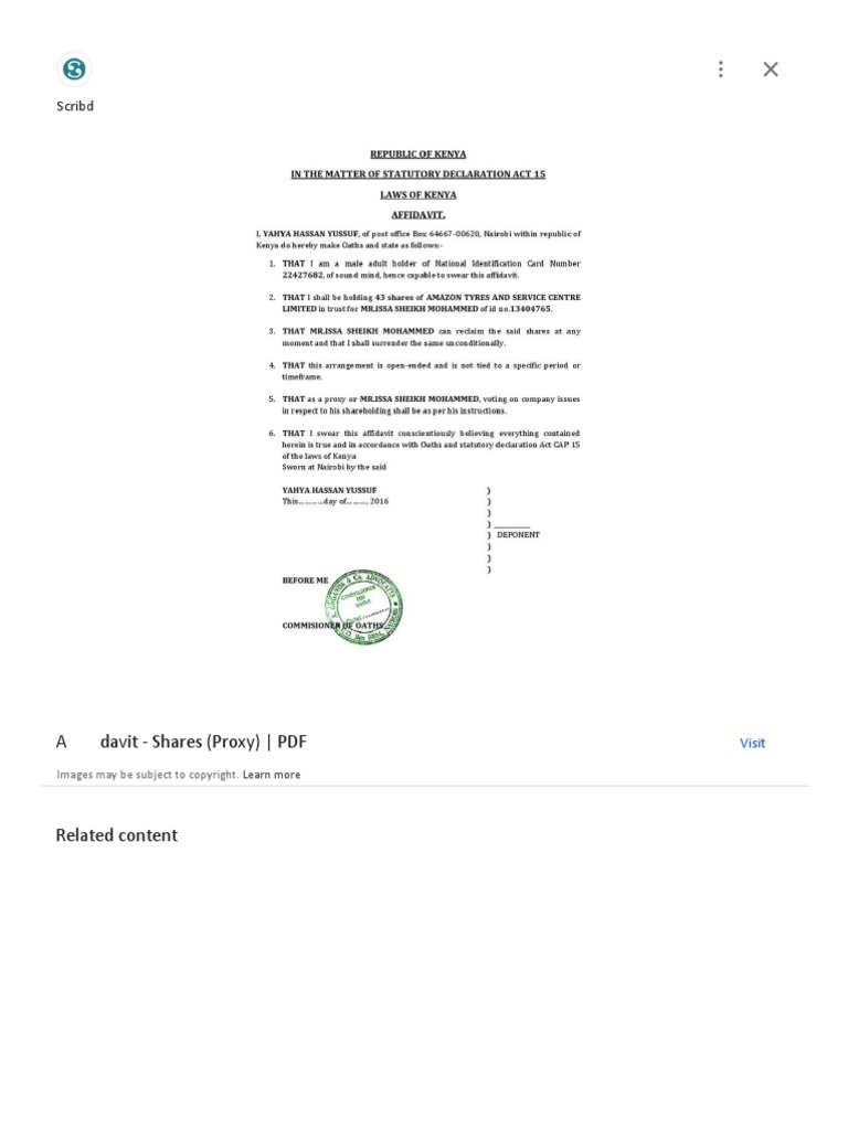 Zack Affidavit | PDF