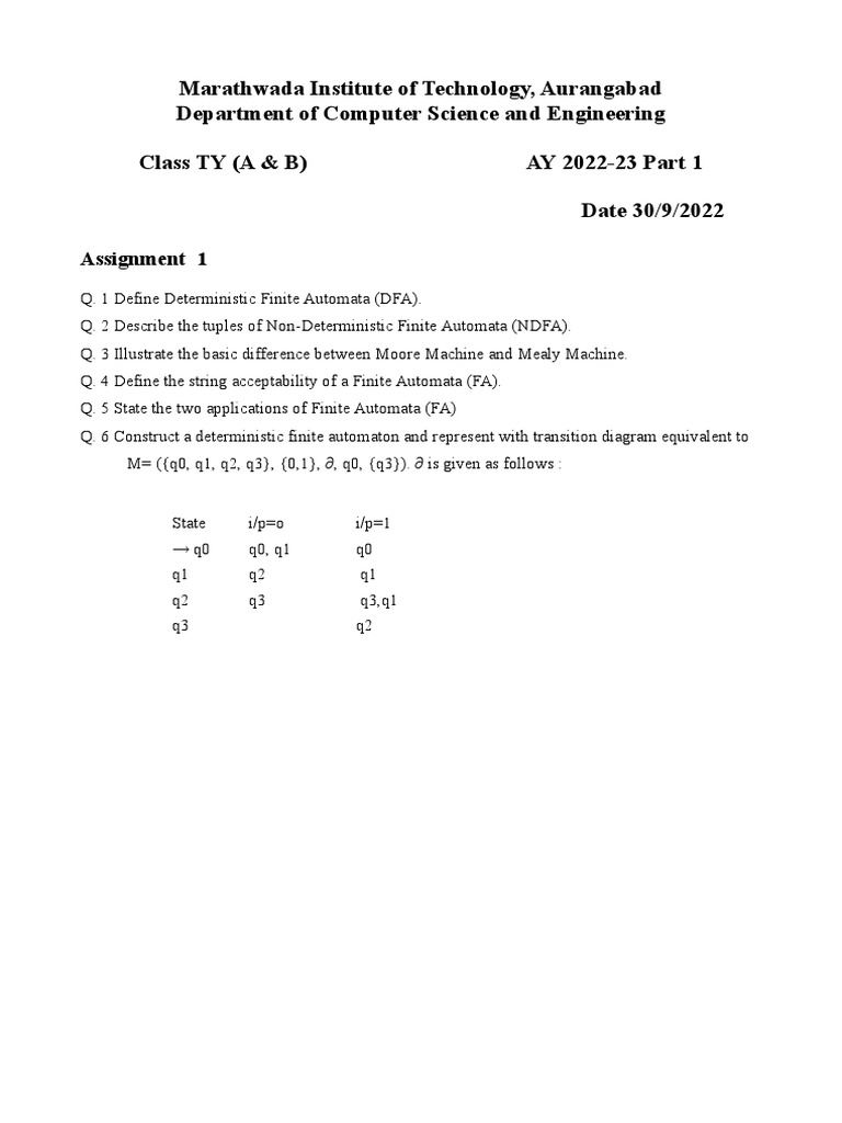 TOC Assignment1 | PDF