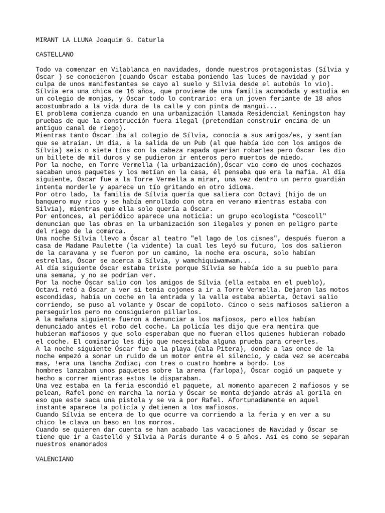 Mirant La Lluna Resumen | PDF