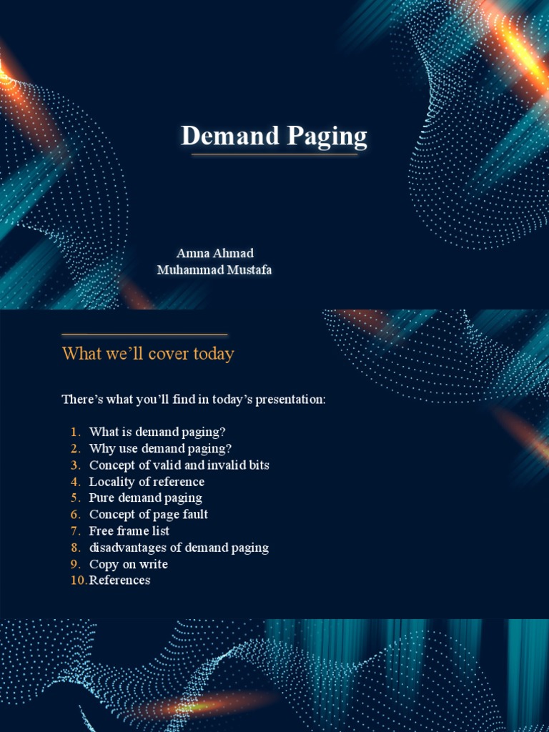 Demand Paging: Amna Ahmad Muhammad Mustafa | Download Free PDF | Computer Data Storage | System ...